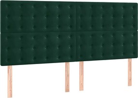 Čelo postele tmavě zelené 180x5x118/128 cm sametové 3116829