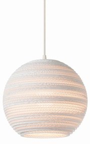 Závěsné kartonové kulaté svítidlo Moon Dekor: Bílý, Rozměr: ø 260 mm x 220 mm