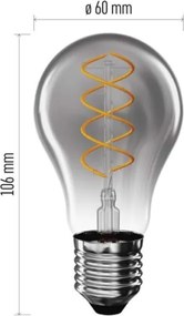 LED žárovka DECO SMOKED A60 teplá bílá