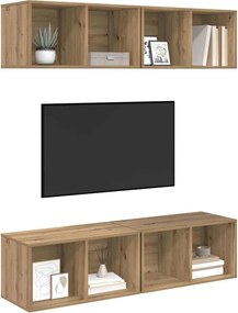 Sestava TV skříněk 4 ks Artisanový dub Kompozitní dřevo 3393533