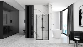 Sprchový kout REA RAPID SLIDE 130/dveře x 90/zástěna cm, černý
