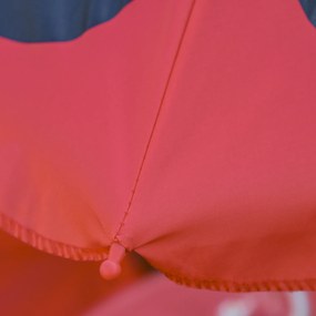 Outsunny Dětská zahradní sada stolu a židlí s piknikovou skládací sadou pro děti se slunečníkem s nastavitelnou výškou 100-125 cm, design berušky