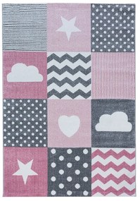 Růžovo-šedý dětský koberec 140x200 cm Kids – Ayyildiz Carpets