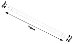 Rabalux LED svítidlo pod kuchyňskou linku Batten Light 30W | 2400lm | 4000K | IP20 | 90cm