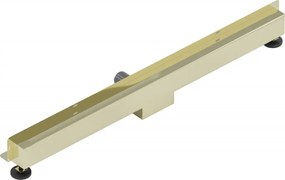 Mexen Flat nerezový sprchový žlab na zeď 80 cm vzor 2v1, zlatá, 1530080