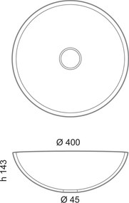 Sapho Sapho, MURANO WENGE skleněné umyvadlo 40x14cm, měď/stříbrná, AL5318-66