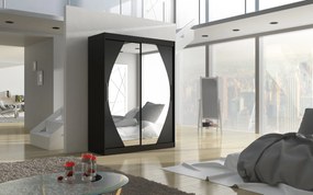 ADRK Furniture Skříň posuvná se zrcadlem ALEN 150 ADRK-SW-ALE-B-150