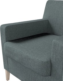 Potah na křeslo IKEA Karlstad barva modrá látka pletený vzor
