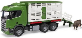 BRUDER 3548 Scania Super 560R pro přepravu zvířat s 1 krávou