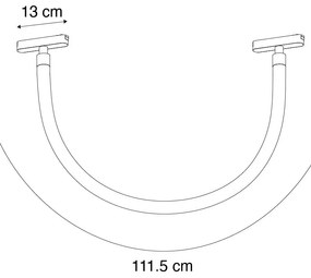Moderní bílé závěsné svítidlo pro jednofázový kolejnicový systém 8W 3000K - Magnetic Tautau