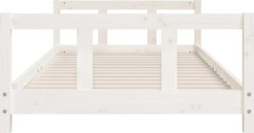 vidaXL Dětská postel 90 x 200 cm masivní borové dřevo [834424] Barva: Bílá