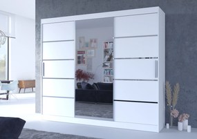 ADRK Furniture Skříň s posuvnými dveřmi a zrcadlem SALTO 250 ADRK-SW-SAL-W-250