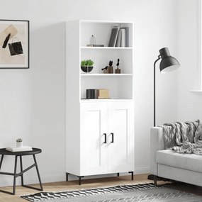 Skříň highboard bílá 69,5 x 34 x 180 cm kompozitní dřevo 3189957