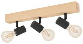 Stropní svítidlo v černé a přírodní barvě 5x48 cm TOWNSHEND 3 – EGLO