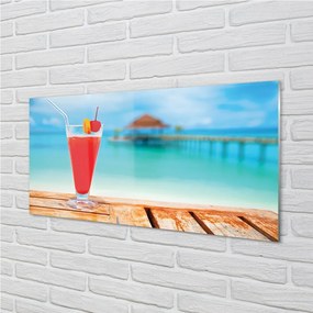 Obraz na skle Koktejl u moře 120x60 cm