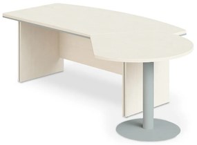Stůl Manager LUX, pravý, 255 x 155 cm, akát světlý