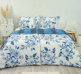 Stanex povlečení bavlna modré růže (LS289) 140x200+70x90 cm