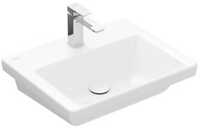 Villeroy & Boch Subway 3.0 - Umyvadlo 55x44 cm, bez přepadu, otvor pro baterii, CeramicPlus, Stone White 4A7056RW