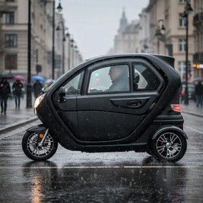 Elektrická tříkolka se střechou W-TEC Tukago - 45 km/h modrá