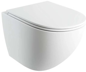 OMNIRES Ottawa Comfort - Závěsné WC se sedátkem SoftClose, Rimless, matná bílá OTTAWACSPMWBM