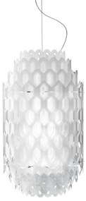 Slamp Chantal suspension S, bílé svítidlo pro zavěšení, 4xE27, výška 60cm