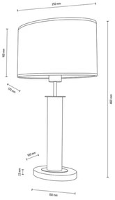 Spot-Light 7017400111525 - Stolní lampa MERCEDES 1xE27/40W/230V dub
