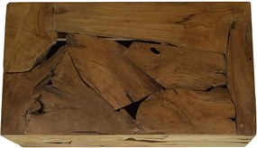 Konferenční stolek 90 x 50 x 30 cm pravý teak hnědý 244558