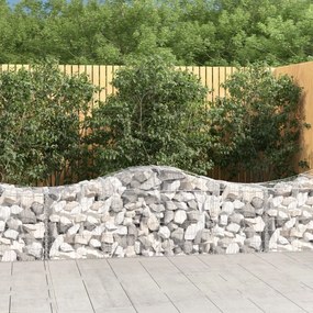 Klenuté gabionové koše 13 ks 200x50x60/80 cm pozinkované železo 3145609