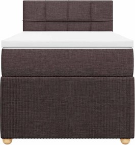 Box spring postel s matrací tmavě hnědá 90x200 cm textil 3289642