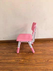 AIYAPLAY dětská židle k psacímu stolu, 2kusová sada, výškově nastavitelná 26-30 cm, ergonomické opěradlo, bez područek pro 1,5–8 let, růžová