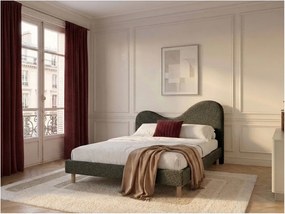Zelená čalouněná čalouněná dvoulůžková postel s roštem 180x200 cm Celina – Bobochic Paris