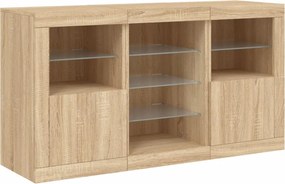 Příborník s LED osvětlením dub sonoma 123 x 37 x 67 cm 3209081
