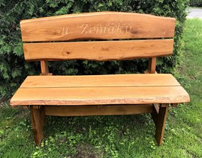 KULHÁNEK Zahradní lavice s vyfrézovaným jménem Délka: 150 cm, Odstín nátěru: lazura - palisandr