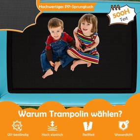 Costway 3-in-1 Dětská trampolína s houpačkou a horizontálním barem