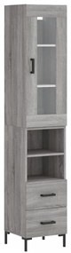 Skříň highboard šedá sonoma 34,5 x 34 x 180 cm kompozitní dřevo,  3199303