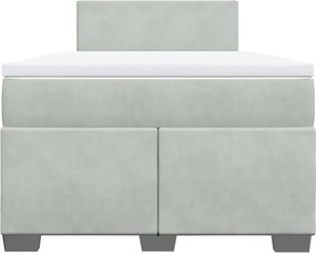 Box spring postel s matrací světle šedá 120x190 cm samet 3288552