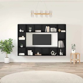 Sestava TV skříněk 4 ks Černá Kompozitní dřevo 3393544