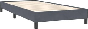 Postel Box Spring bez matrace tmavě šedá 100x220 cm samet 3315862