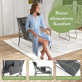 Costway Balkonový nábytek 3 kusy. Gartenmöbel Set mit 2 Stühlen a Tisch
