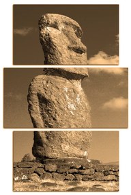 Obraz na plátně - Ahu Akivi moai - obdélník 7921FC (90x60 cm)