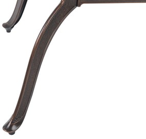 Kovový zahradní stůl ⌀ 102 cm hnědý SALENTO Beliani