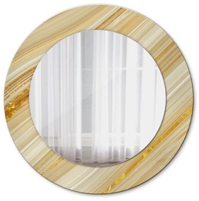 Kulaté zrcadlo s dekorem Zlatý abstrakt fi 50 cm