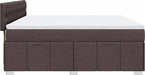 Box spring postel s matrací tmavě hnědá 180x200 cm textil 3289457
