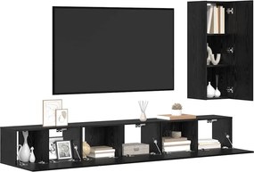 Sestava TV skříněk 4 ks Černý dub Kompozitní dřevo 3393262