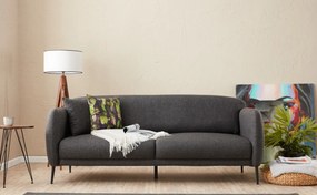 Hanah Home Třímístná pohovka VENUS antracitová 210 cm 825BLC2754
