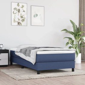 vidaXL Box spring postel s matrací 80 x 200 cm textil [3144033] Barva: Modrá