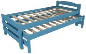 Vomaks Dětská postel s výsuvnou přistýlkou DPV 025 Rozměr: 90 x 180 cm, Barva: barva modrá