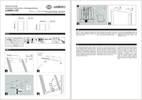 Zrcadlo na zeď chodbu do pokoje ložnice koupelny předsíně LUMINA LED - 60 x 80 cm se dvěma LED podsvícenými pruhy LSP8060