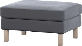 Potah na podnožku IKEA Karlstad barva šedá látka lesklé, sametová