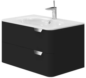 Kingsbath Velluto Black 80 koupelnová skříňka s umyvadlem
